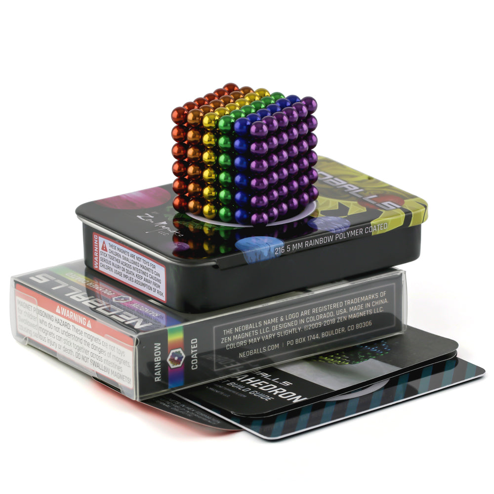 216 Set: Rainbow Neoballs 5mm Magnetic Balls Cube | Neoballs ...